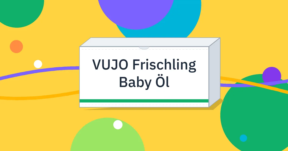 Symbolbild: Packung mit der Aufschrift VUJO Frischling Baby Öl (PZN 17491611) – Verfügbarkeit und Bezug in Apotheken in Frankfurt am Main