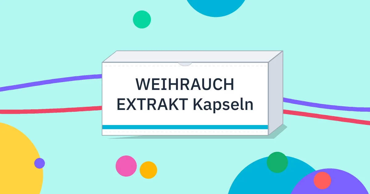 Symbolbild: Packung mit der Aufschrift WEIHRAUCH EXTRAKT Kapseln (PZN 10127919) – Verfügbarkeit und Bezug in Apotheken in Frankfurt am Main