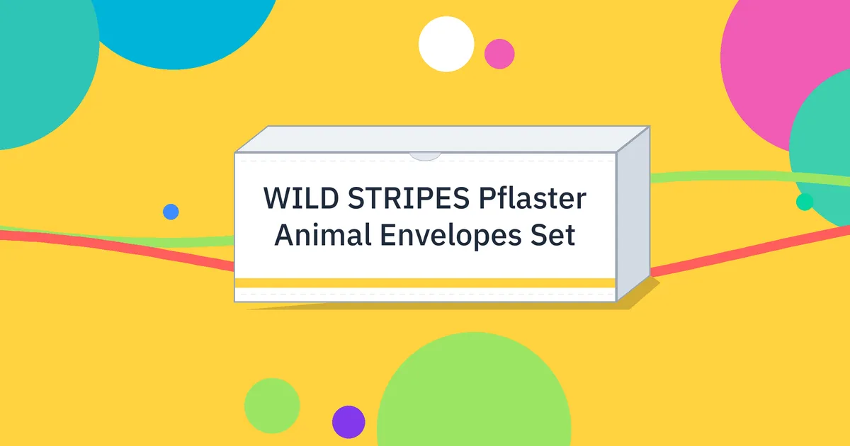 Symbolbild: Packung mit der Aufschrift WILD STRIPES Pflaster Animal Envelopes Set (PZN 20114993) – Verfügbarkeit und Bezug in Apotheken in Frankfurt am Main