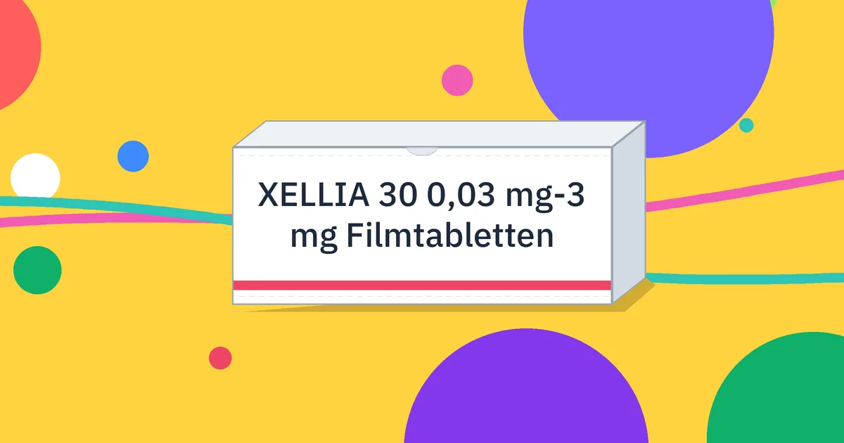 Symbolbild: Packung mit der Aufschrift XELLIA 30 0,03 mg-3 mg Filmtabletten (PZN 11033758) – Verfügbarkeit und Bezug in Apotheken in Frankfurt am Main