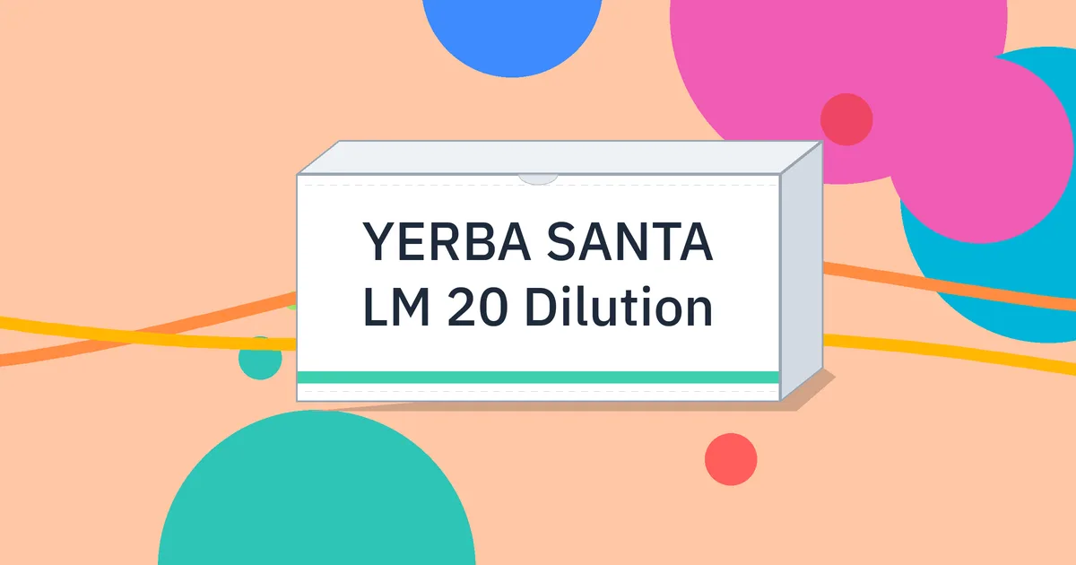 Symbolbild: Packung mit der Aufschrift YERBA SANTA LM 20 Dilution (PZN 13285317) – Verfügbarkeit und Bezug in Apotheken in Frankfurt am Main
