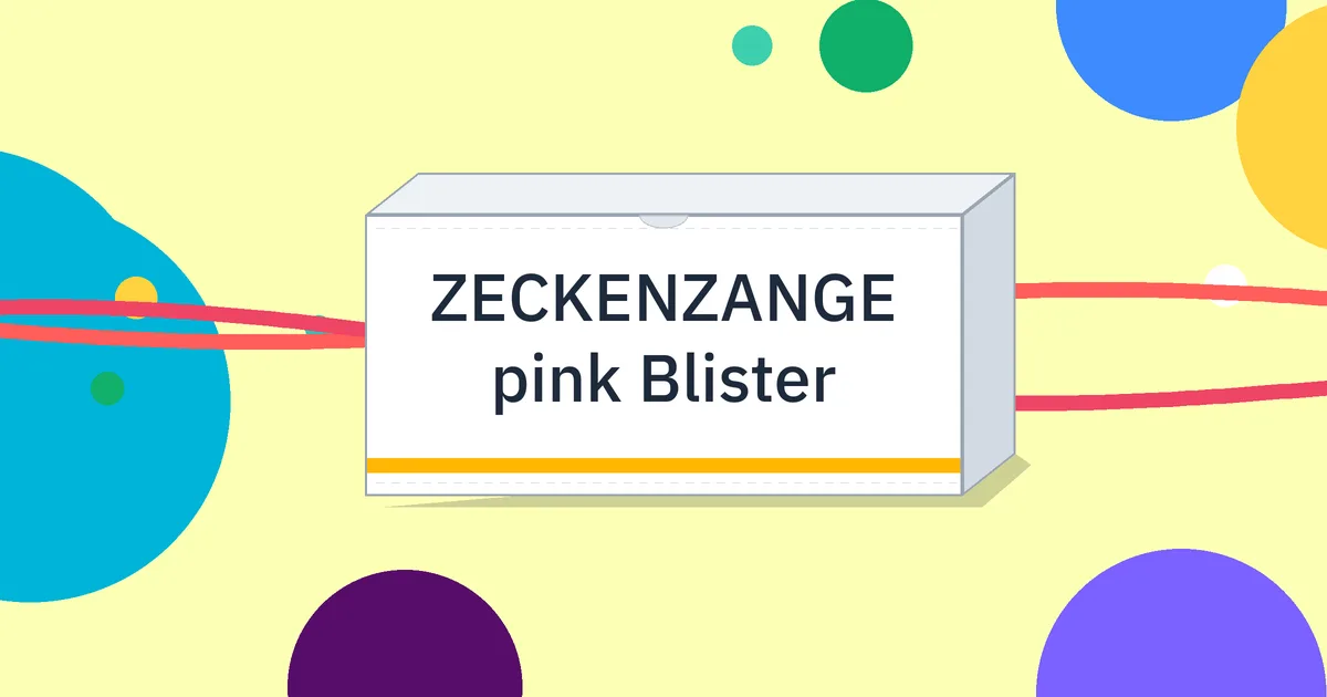 Symbolbild: Packung mit der Aufschrift ZECKENZANGE pink Blister (PZN 01599447) – Verfügbarkeit und Bezug in Apotheken in Frankfurt am Main