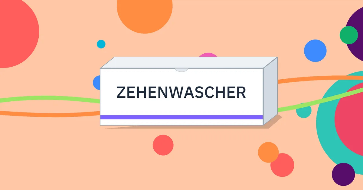 Symbolbild: Packung mit der Aufschrift ZEHENWASCHER (PZN 10076145) – Verfügbarkeit und Bezug in Apotheken in Frankfurt am Main
