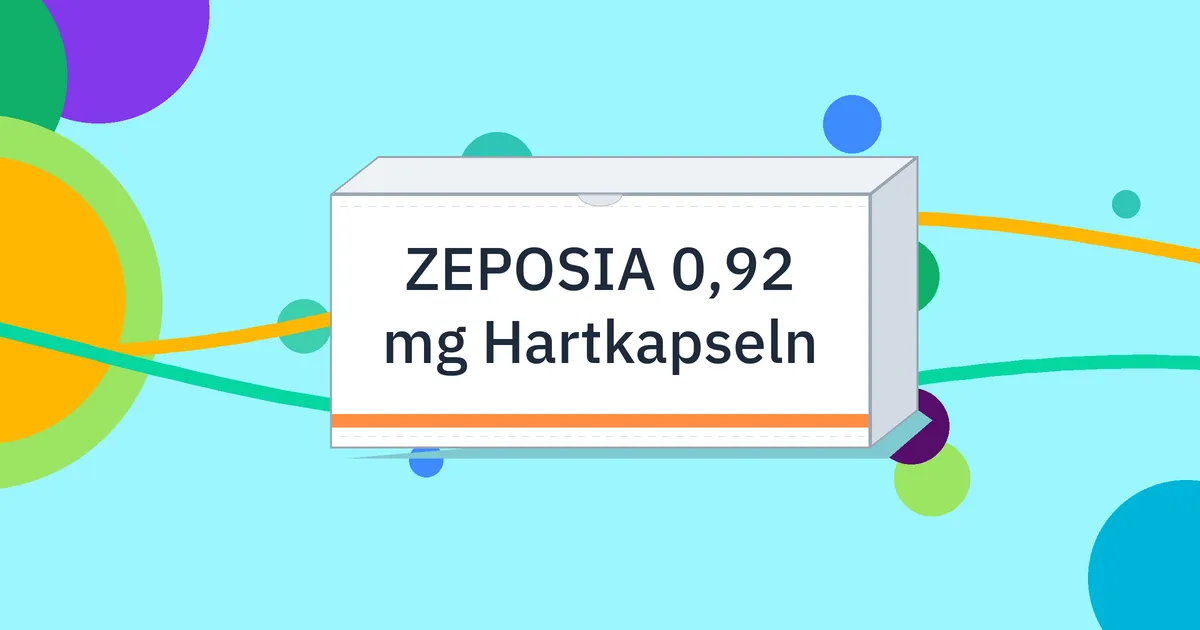 Symbolbild: Packung mit der Aufschrift ZEPOSIA 0,92 mg Hartkapseln (PZN 17594570) – Verfügbarkeit und Bezug in Apotheken in Frankfurt am Main