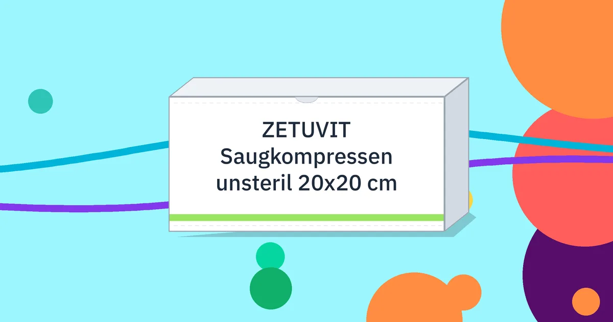 Symbolbild: Packung mit der Aufschrift ZETUVIT Saugkompressen unsteril 20x20 cm (PZN 04040893) – Verfügbarkeit und Bezug in Apotheken in Frankfurt am Main