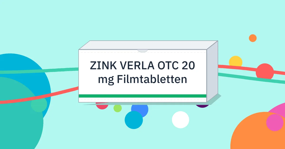 Symbolbild: Packung mit der Aufschrift ZINK VERLA OTC 20 mg Filmtabletten (PZN 03000526) – Verfügbarkeit und Bezug in Apotheken in Frankfurt am Main