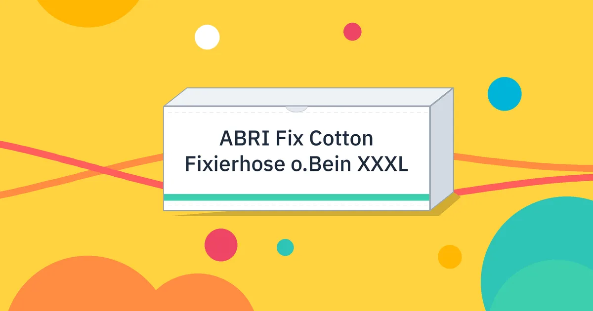 Symbolbild: Packung mit der Aufschrift ABRI Fix Cotton Fixierhose o.Bein XXXL (PZN 12502534) – Verfügbarkeit und Bezug in Apotheken in Frankfurt am Main