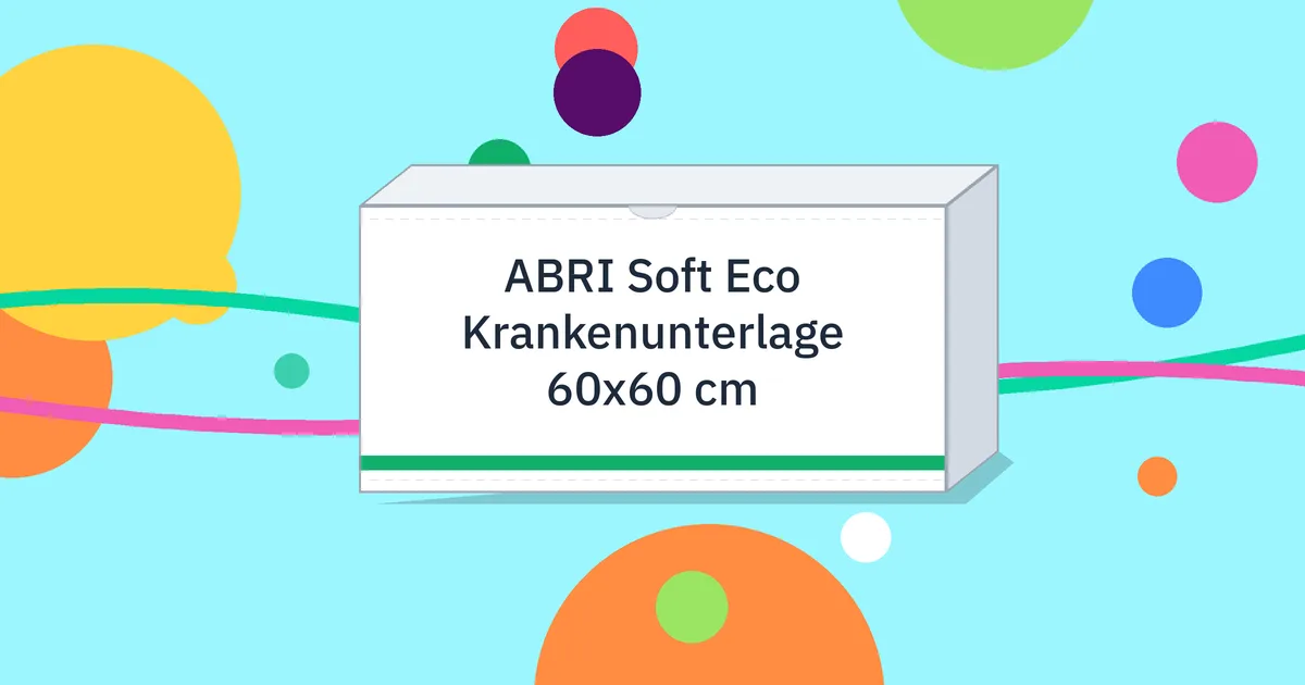 Symbolbild: Packung mit der Aufschrift ABRI Soft Eco Krankenunterlage 60x60 cm (PZN 01946682) – Verfügbarkeit und Bezug in Apotheken in Frankfurt am Main