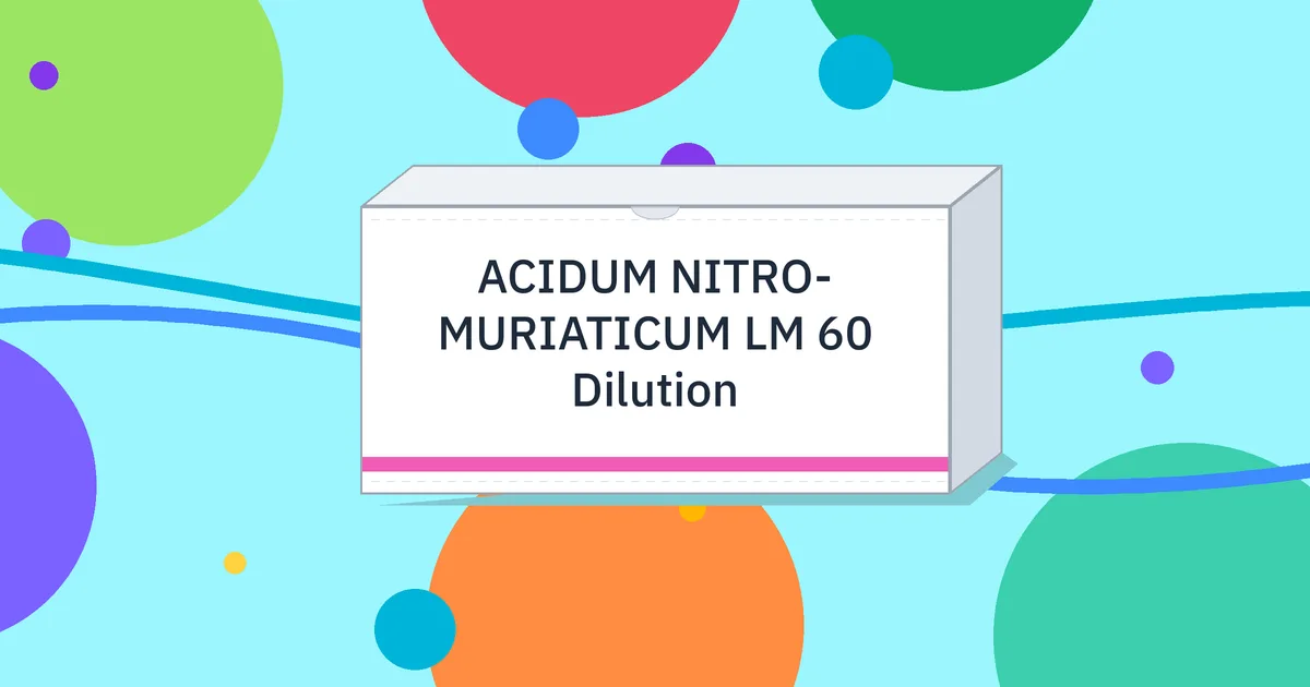 Symbolbild: Packung mit der Aufschrift ACIDUM NITRO-MURIATICUM LM 60 Dilution (PZN 13280656) – Verfügbarkeit und Bezug in Apotheken in Frankfurt am Main