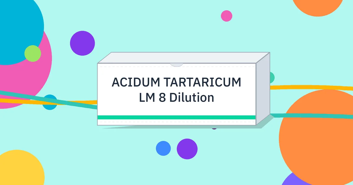 Symbolbild: Packung mit der Aufschrift ACIDUM TARTARICUM LM 8 Dilution (PZN 13286541) – Verfügbarkeit und Bezug in Apotheken in Frankfurt am Main