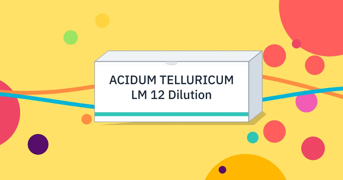 Symbolbild: Packung mit der Aufschrift ACIDUM TELLURICUM LM 12 Dilution (PZN 13287635) – Verfügbarkeit und Bezug in Apotheken in Frankfurt am Main