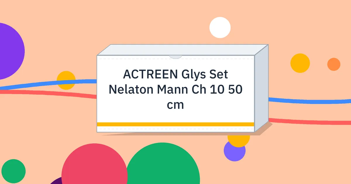 Symbolbild: Packung mit der Aufschrift ACTREEN Glys Set Nelaton Mann Ch 10 50 cm (PZN 00578791) – Verfügbarkeit und Bezug in Apotheken in Frankfurt am Main