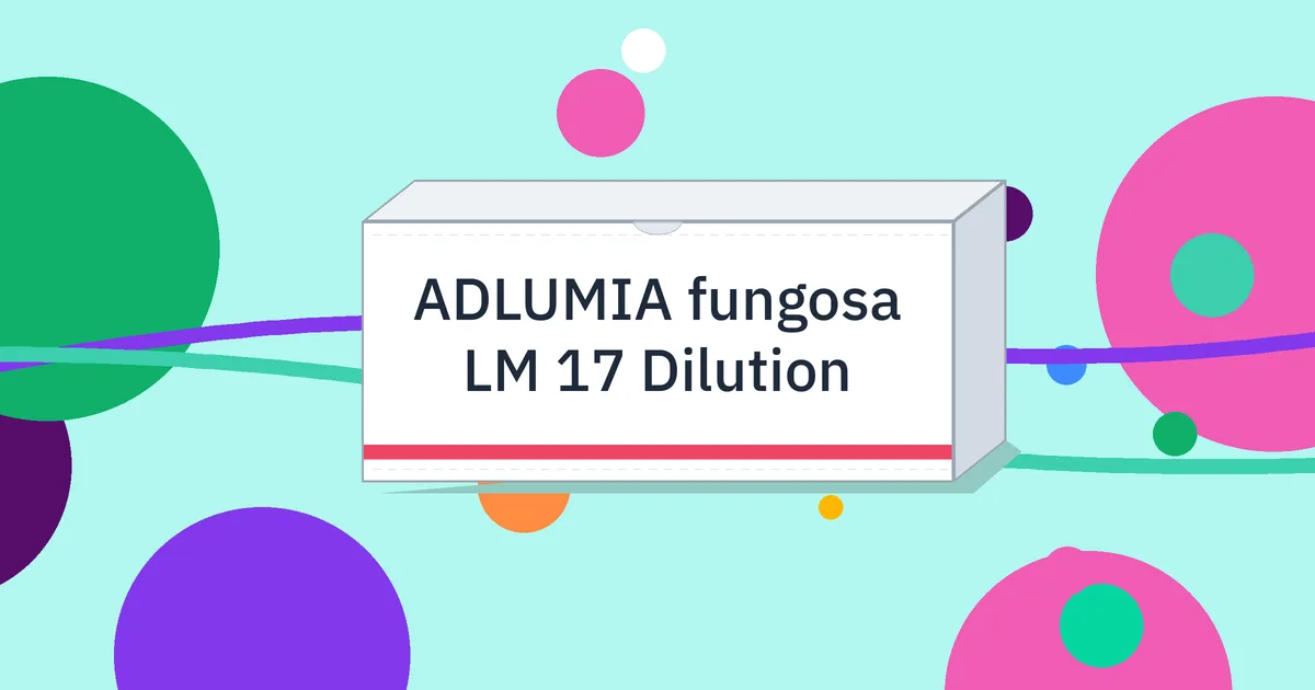 Symbolbild: Packung mit der Aufschrift ADLUMIA fungosa LM 17 Dilution (PZN 13296522) – Verfügbarkeit und Bezug in Apotheken in Frankfurt am Main