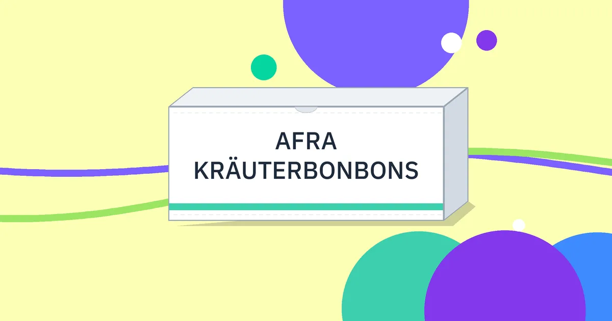 Symbolbild: Packung mit der Aufschrift AFRA KRÄUTERBONBONS (PZN 03069558) – Verfügbarkeit und Bezug in Apotheken in Frankfurt am Main