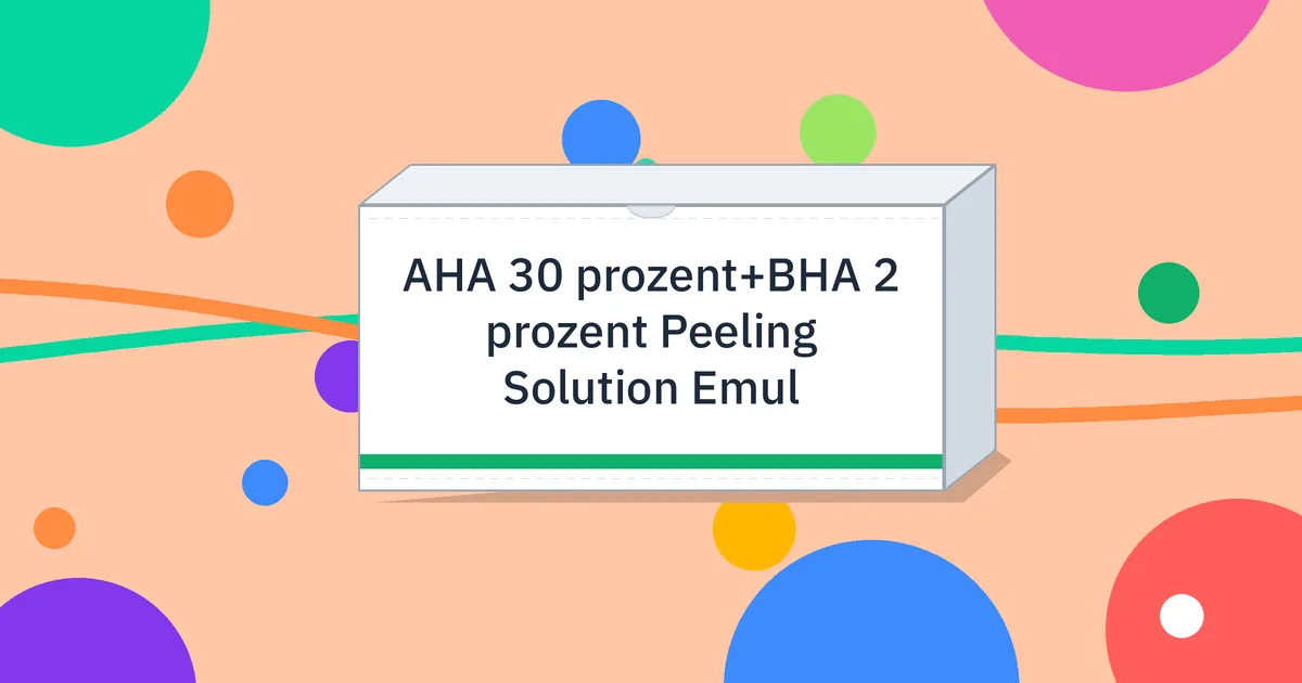 Symbolbild: Packung mit der Aufschrift AHA 30 prozent+BHA 2 prozent Peeling Solution Emul (PZN 18892766) – Verfügbarkeit und Bezug in Apotheken in Frankfurt am Main