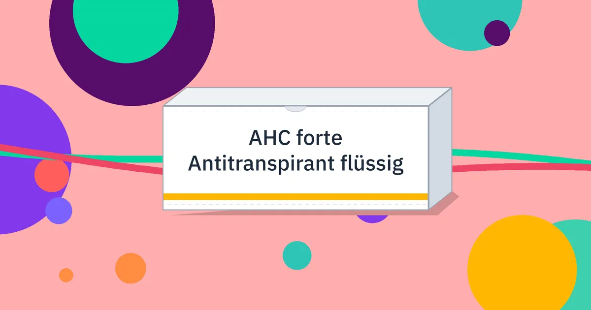 Symbolbild: Packung mit der Aufschrift AHC forte Antitranspirant flüssig (PZN 11070239) – Verfügbarkeit und Bezug in Apotheken in Frankfurt am Main
