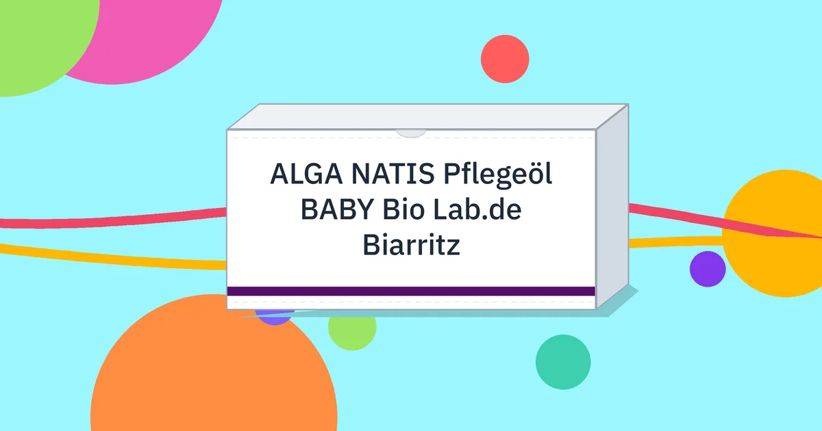 Symbolbild: Packung mit der Aufschrift ALGA NATIS Pflegeöl BABY Bio Lab.de Biarritz (PZN 16586887) – Verfügbarkeit und Bezug in Apotheken in Frankfurt am Main