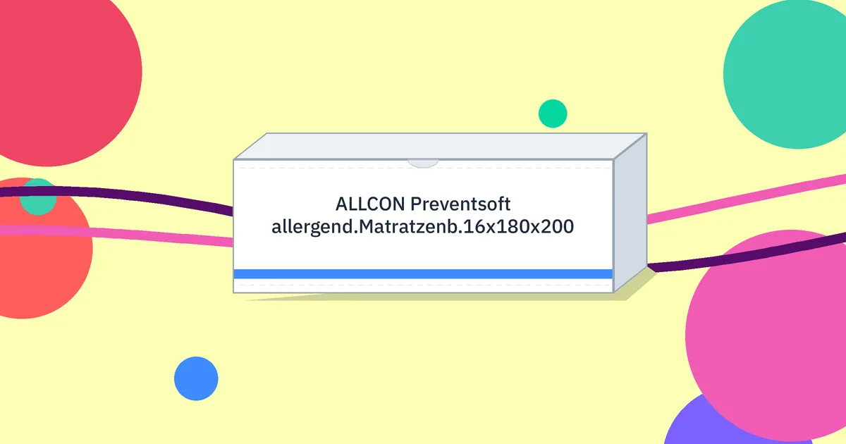 Symbolbild: Packung mit der Aufschrift ALLCON Preventsoft allergend.Matratzenb.16x180x200 (PZN 12445575) – Verfügbarkeit und Bezug in Apotheken in Frankfurt am Main