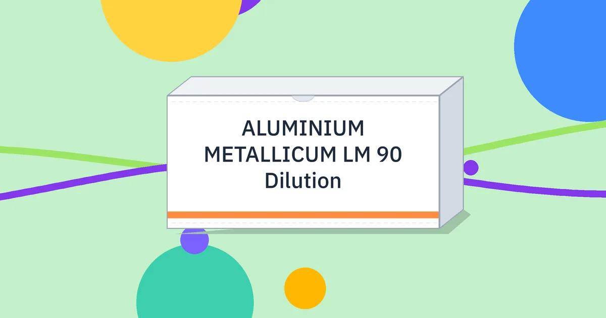 Symbolbild: Packung mit der Aufschrift ALUMINIUM METALLICUM LM 90 Dilution (PZN 12759641) – Verfügbarkeit und Bezug in Apotheken in Frankfurt am Main