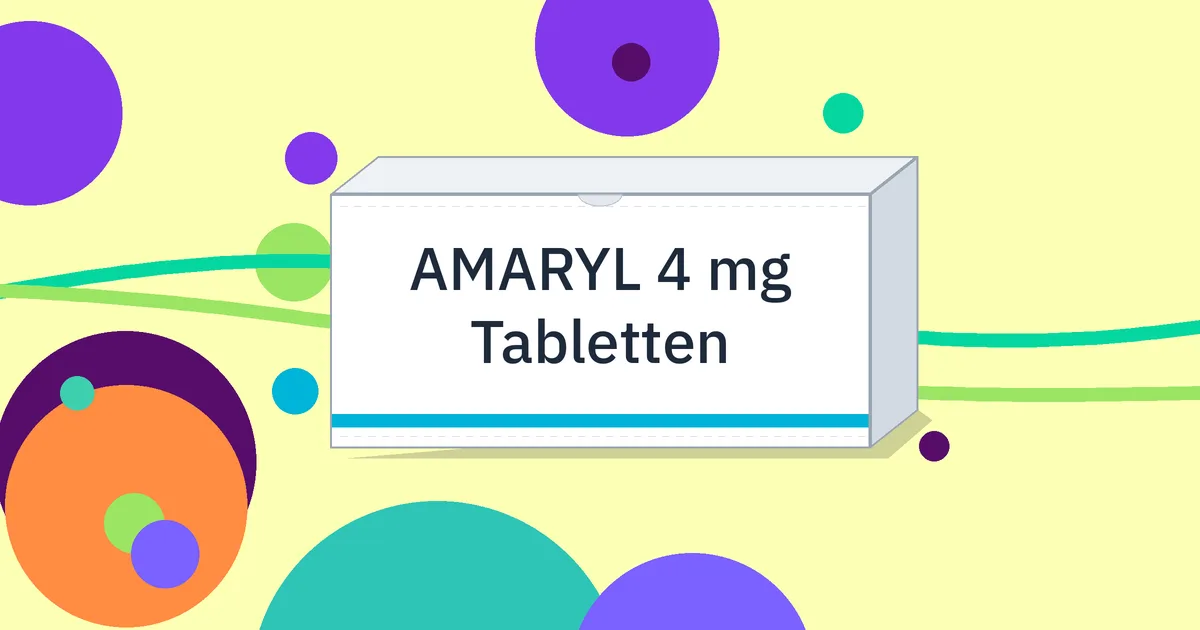 Symbolbild: Packung mit der Aufschrift AMARYL 4 mg Tabletten (PZN 09284513) – Verfügbarkeit und Bezug in Apotheken in Frankfurt am Main