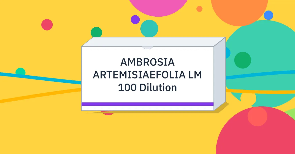 Symbolbild: Packung mit der Aufschrift AMBROSIA ARTEMISIAEFOLIA LM 100 Dilution (PZN 13318353) – Verfügbarkeit und Bezug in Apotheken in Frankfurt am Main
