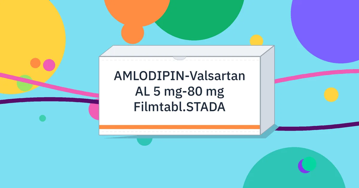 Symbolbild: Packung mit der Aufschrift AMLODIPIN-Valsartan AL 5 mg-80 mg Filmtabl.STADA (PZN 19694318) – Verfügbarkeit und Bezug in Apotheken in Frankfurt am Main
