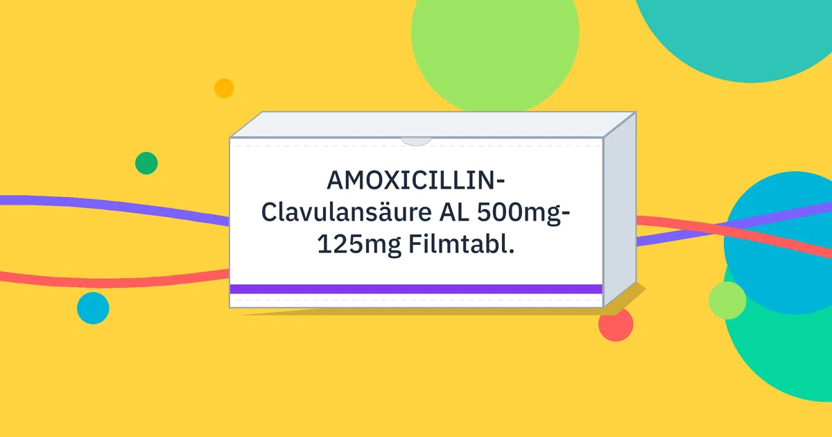Symbolbild: Packung mit der Aufschrift AMOXICILLIN-Clavulansäure AL 500mg-125mg Filmtabl. (PZN 10298271) – Verfügbarkeit und Bezug in Apotheken in Frankfurt am Main
