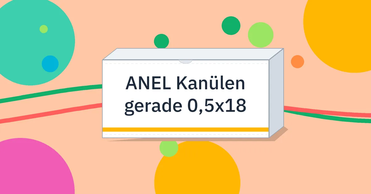 Symbolbild: Packung mit der Aufschrift ANEL Kanülen gerade 0,5x18 (PZN 00267631) – Verfügbarkeit und Bezug in Apotheken in Frankfurt am Main