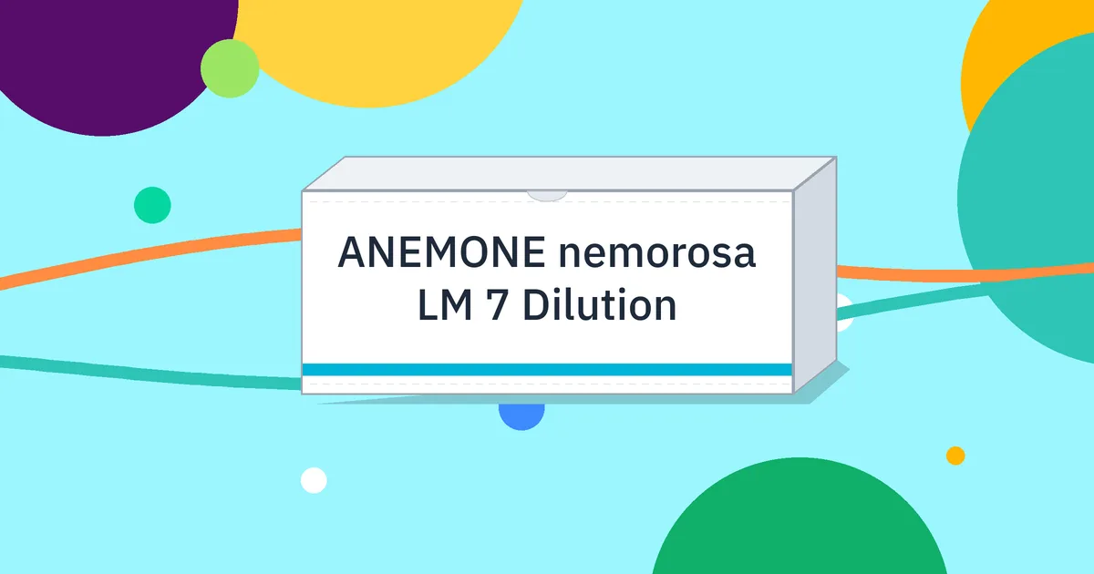Symbolbild: Packung mit der Aufschrift ANEMONE nemorosa LM 7 Dilution (PZN 13366501) – Verfügbarkeit und Bezug in Apotheken in Frankfurt am Main