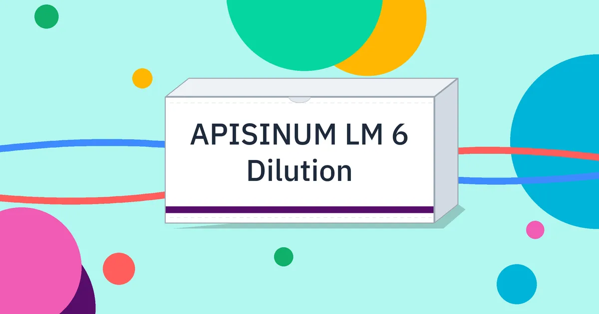Symbolbild: Packung mit der Aufschrift APISINUM LM 6 Dilution (PZN 12456685) – Verfügbarkeit und Bezug in Apotheken in Frankfurt am Main