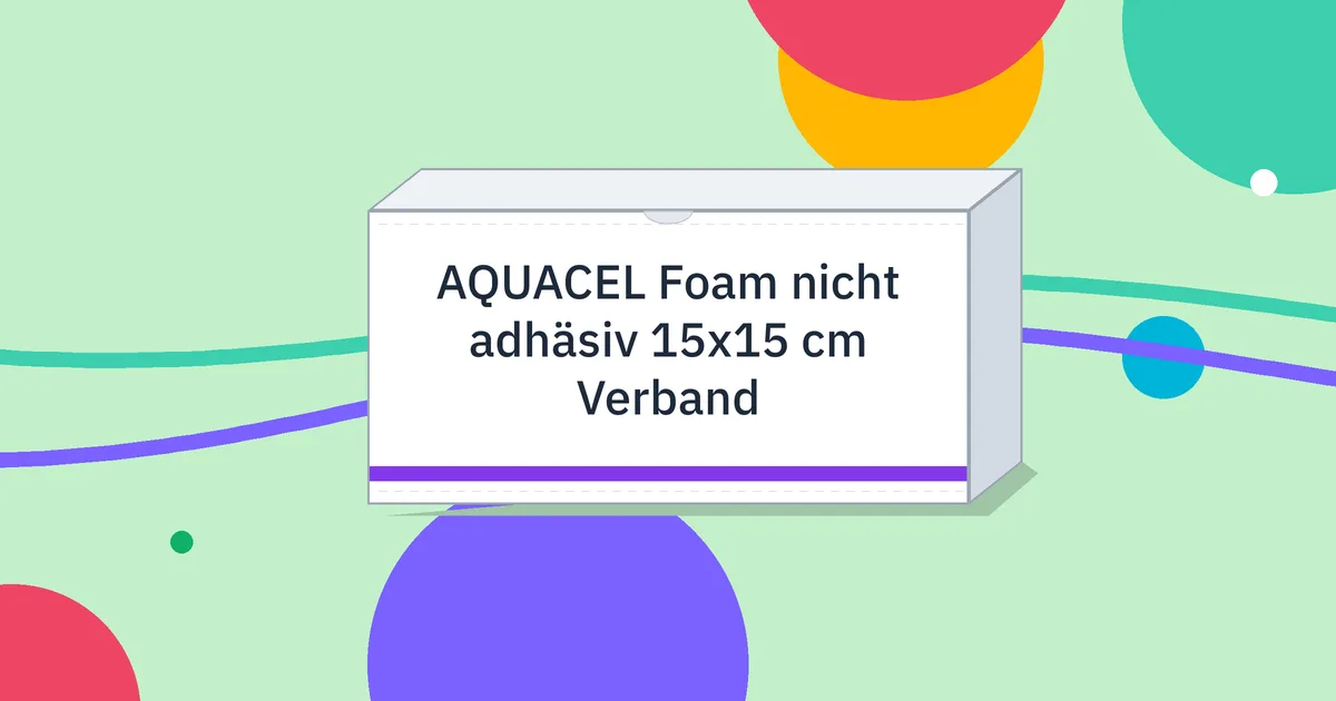 Symbolbild: Packung mit der Aufschrift AQUACEL Foam nicht adhäsiv 15x15 cm Verband (PZN 14045495) – Verfügbarkeit und Bezug in Apotheken in Frankfurt am Main