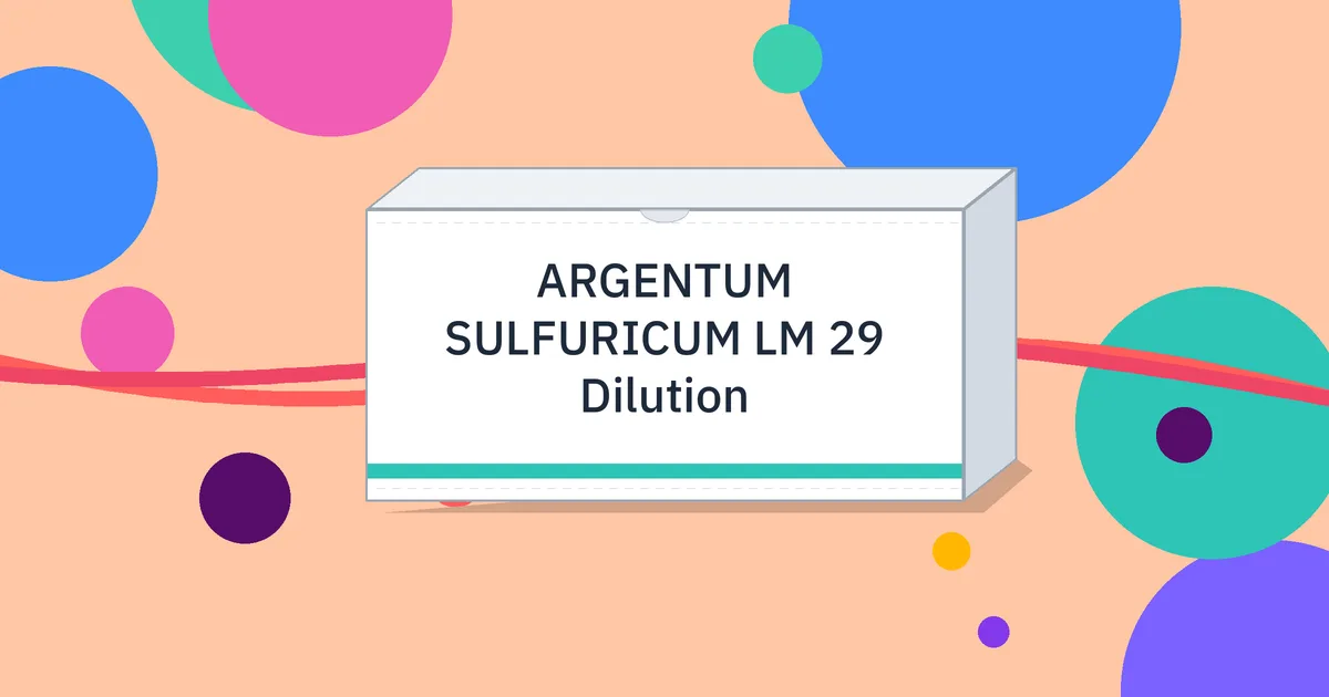 Symbolbild: Packung mit der Aufschrift ARGENTUM SULFURICUM LM 29 Dilution (PZN 12770223) – Verfügbarkeit und Bezug in Apotheken in Frankfurt am Main