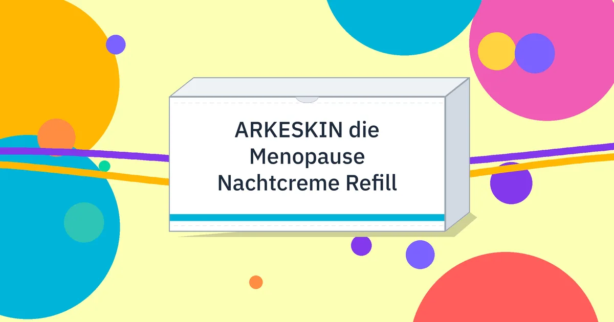 Symbolbild: Packung mit der Aufschrift ARKESKIN die Menopause Nachtcreme Refill (PZN 18786082) – Verfügbarkeit und Bezug in Apotheken in Frankfurt am Main