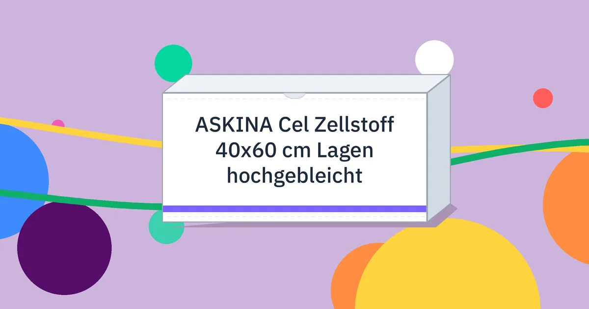 Symbolbild: Packung mit der Aufschrift ASKINA Cel Zellstoff 40x60 cm Lagen hochgebleicht (PZN 06874757) – Verfügbarkeit und Bezug in Apotheken in Frankfurt am Main