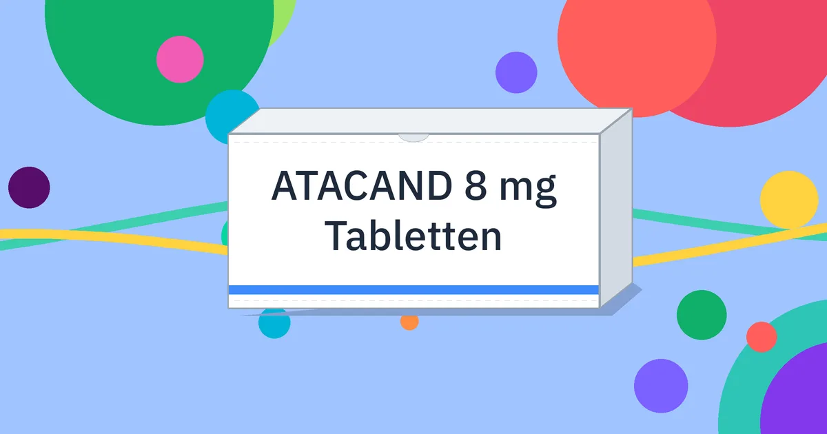 Symbolbild: Packung mit der Aufschrift ATACAND 8 mg Tabletten (PZN 15735049) – Verfügbarkeit und Bezug in Apotheken in Frankfurt am Main
