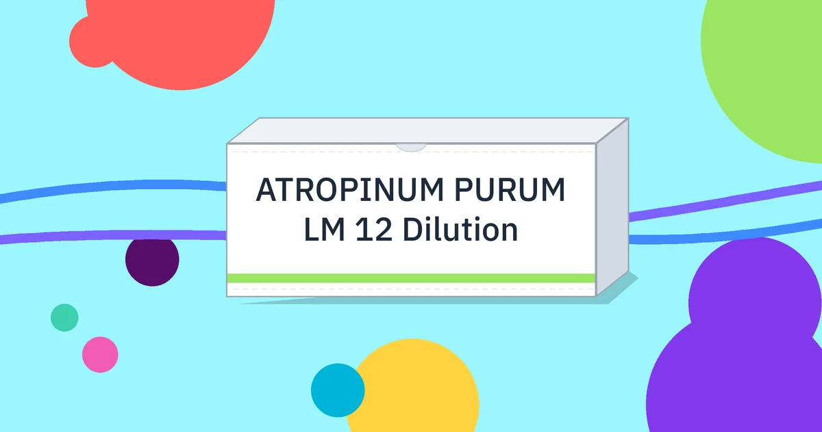 Symbolbild: Packung mit der Aufschrift ATROPINUM PURUM LM 12 Dilution (PZN 12782479) – Verfügbarkeit und Bezug in Apotheken in Frankfurt am Main