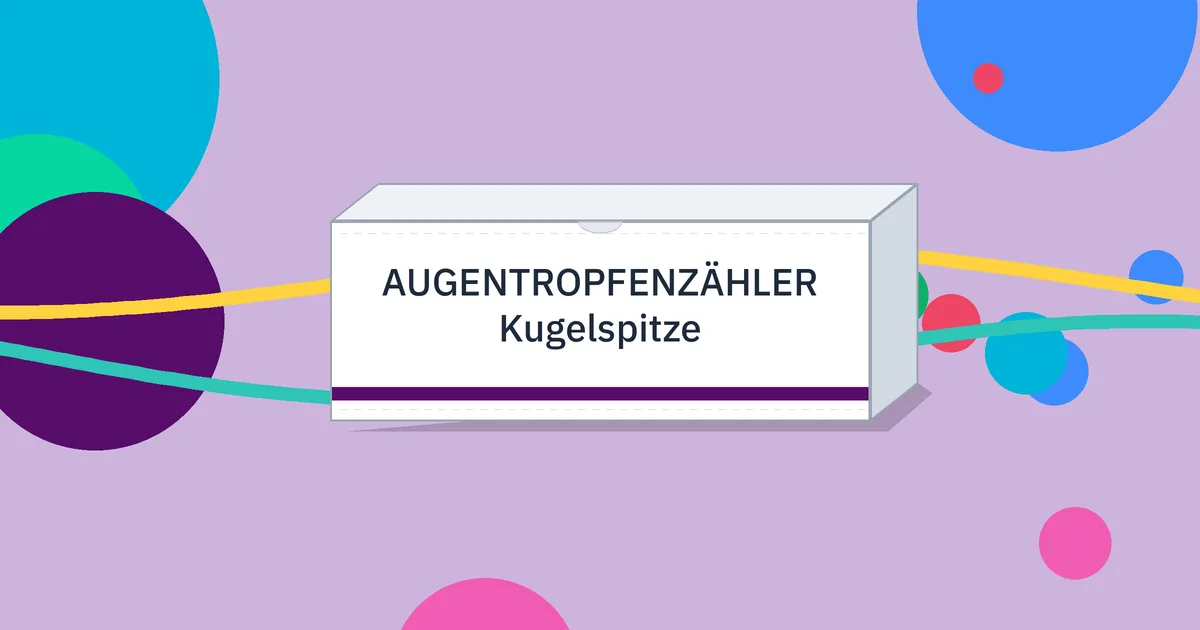 Symbolbild: Packung mit der Aufschrift AUGENTROPFENZÄHLER Kugelspitze (PZN 08514046) – Verfügbarkeit und Bezug in Apotheken in Frankfurt am Main