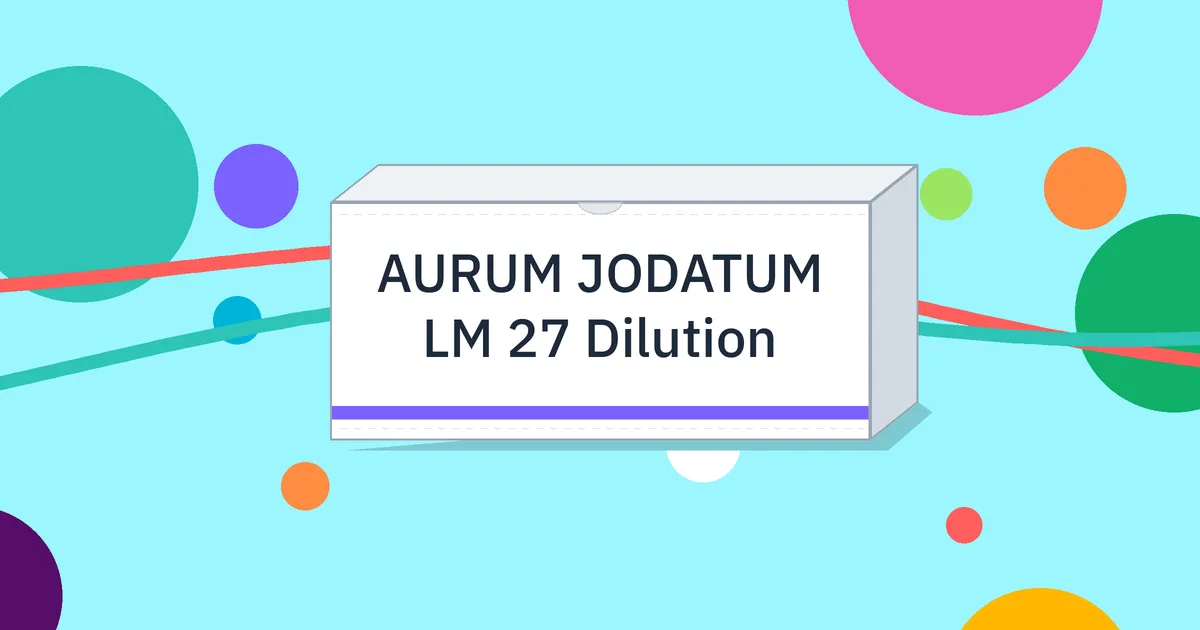 Symbolbild: Packung mit der Aufschrift AURUM JODATUM LM 27 Dilution (PZN 12784828) – Verfügbarkeit und Bezug in Apotheken in Frankfurt am Main