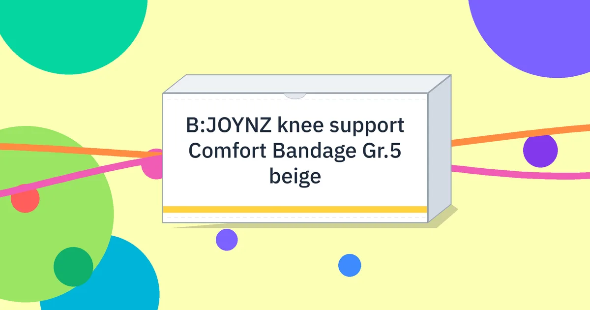 Symbolbild: Packung mit der Aufschrift B:JOYNZ knee support Comfort Bandage Gr.5 beige (PZN 20522284) – Verfügbarkeit und Bezug in Apotheken in Frankfurt am Main