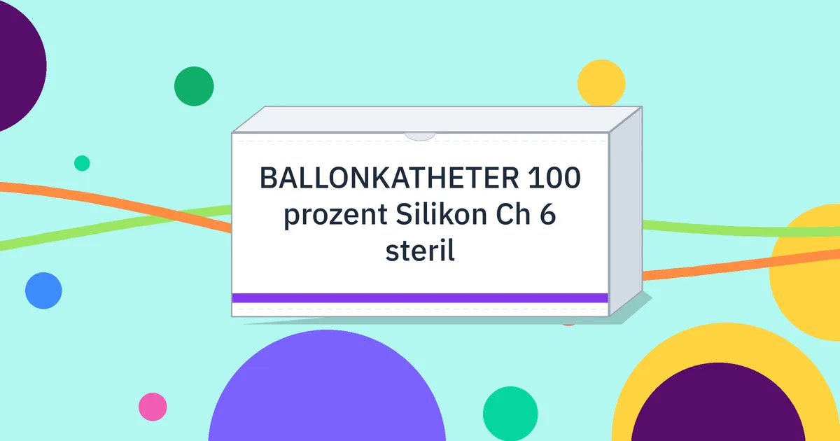 Symbolbild: Packung mit der Aufschrift BALLONKATHETER 100 prozent Silikon Ch 6 steril (PZN 14033747) – Verfügbarkeit und Bezug in Apotheken in Frankfurt am Main