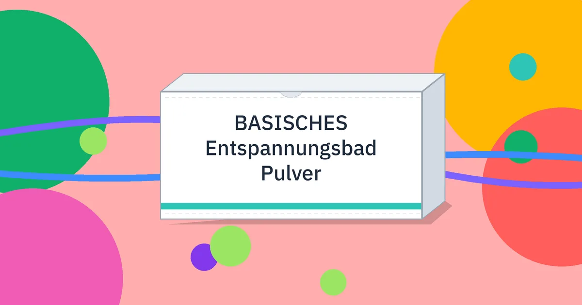 Symbolbild: Packung mit der Aufschrift BASISCHES Entspannungsbad Pulver (PZN 18399267) – Verfügbarkeit und Bezug in Apotheken in Frankfurt am Main