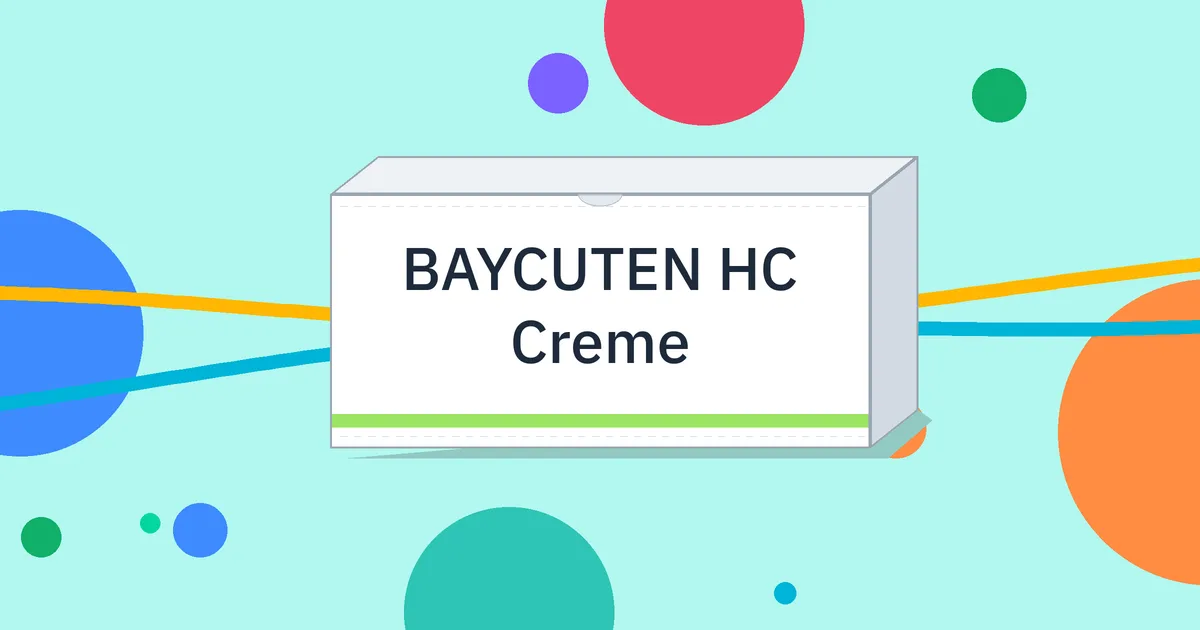 Symbolbild: Packung mit der Aufschrift BAYCUTEN HC Creme (PZN 04072806) – Verfügbarkeit und Bezug in Apotheken in Frankfurt am Main