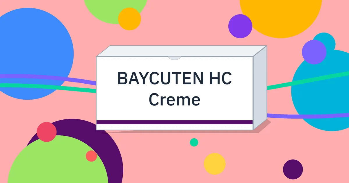 Symbolbild: Packung mit der Aufschrift BAYCUTEN HC Creme (PZN 02478094) – Verfügbarkeit und Bezug in Apotheken in Frankfurt am Main