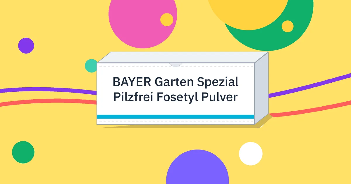 Symbolbild: Packung mit der Aufschrift BAYER Garten Spezial Pilzfrei Fosetyl Pulver (PZN 04883999) – Verfügbarkeit und Bezug in Apotheken in Frankfurt am Main