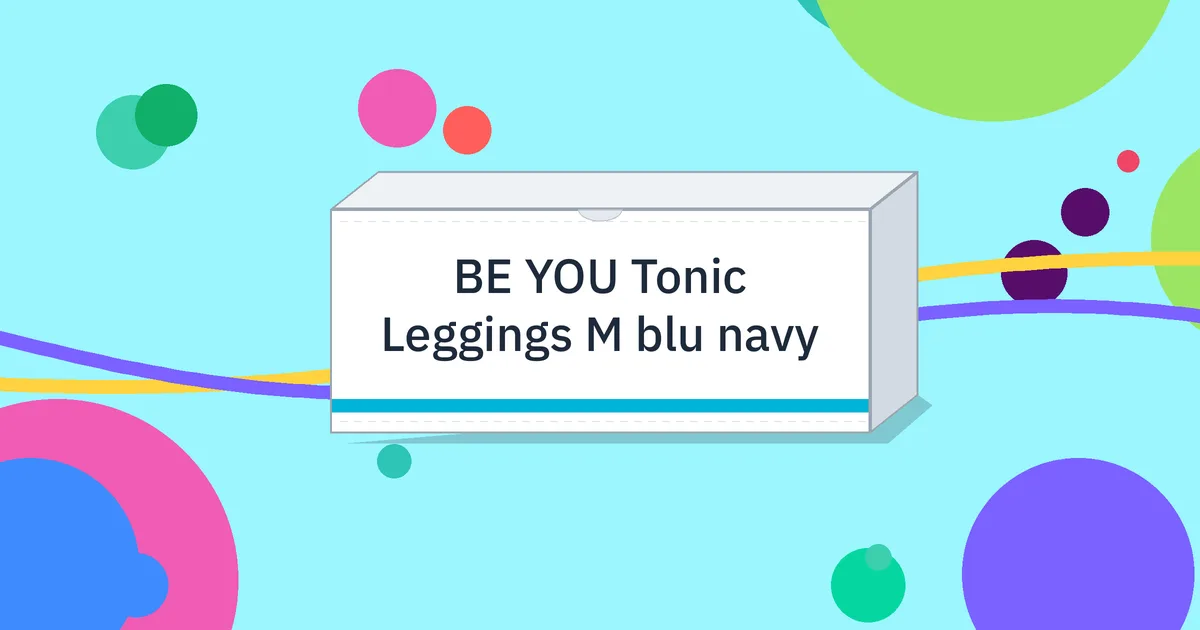 Symbolbild: Packung mit der Aufschrift BE YOU Tonic Leggings M blu navy (PZN 20376500) – Verfügbarkeit und Bezug in Apotheken in Frankfurt am Main