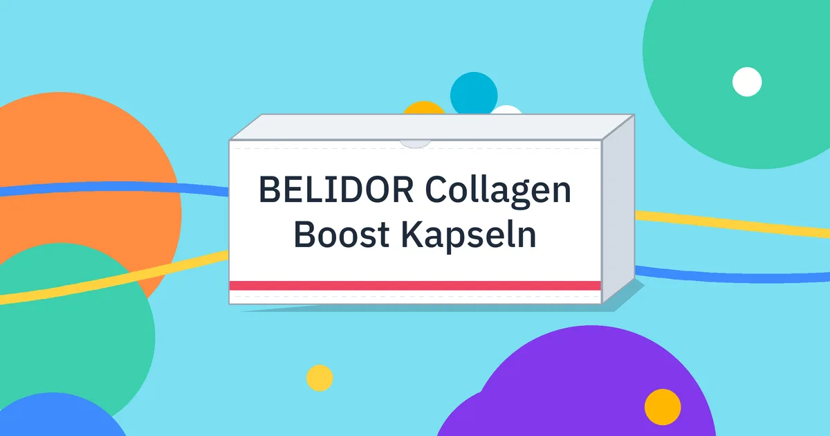 Symbolbild: Packung mit der Aufschrift BELIDOR Collagen Boost Kapseln (PZN 19227812) – Verfügbarkeit und Bezug in Apotheken in Frankfurt am Main