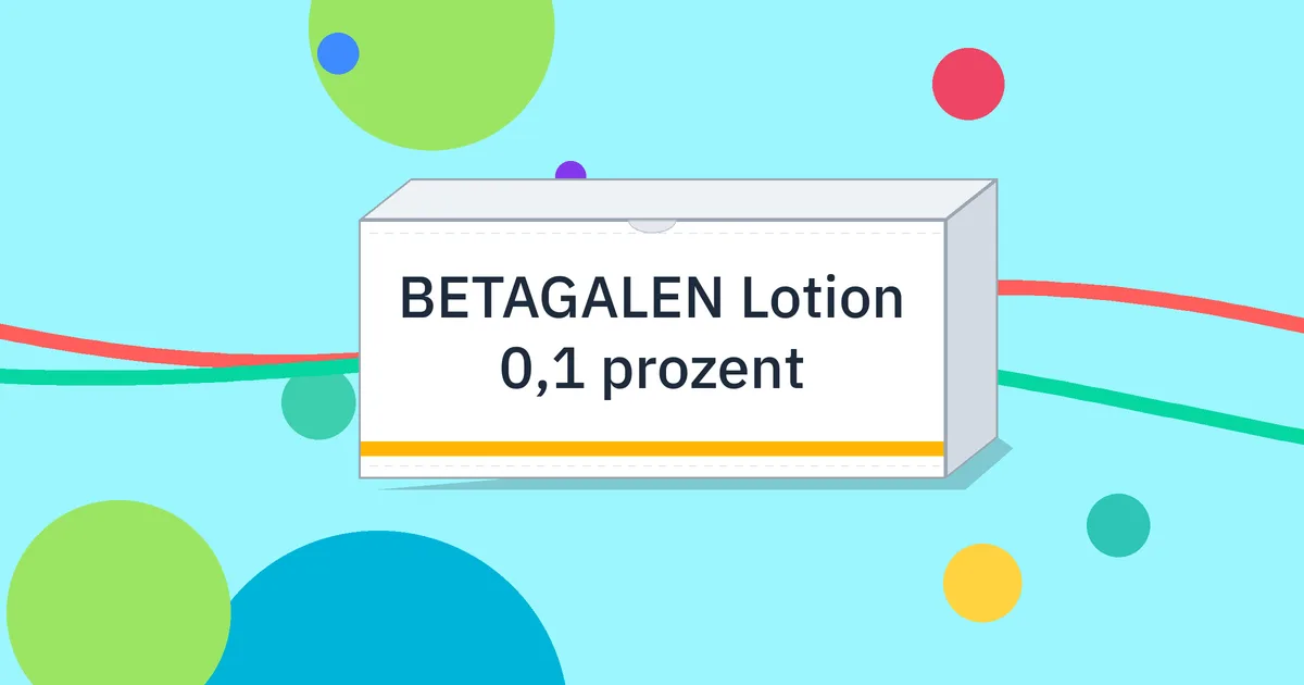 Symbolbild: Packung mit der Aufschrift BETAGALEN Lotion 0,1 prozent (PZN 01356414) – Verfügbarkeit und Bezug in Apotheken in Frankfurt am Main