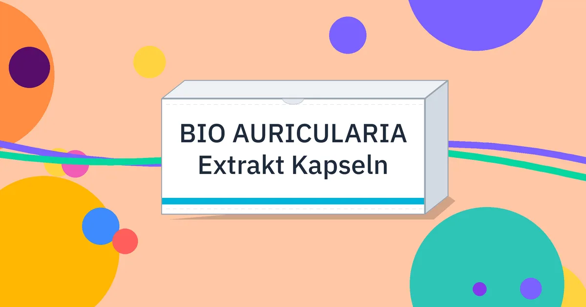 Symbolbild: Packung mit der Aufschrift BIO AURICULARIA Extrakt Kapseln (PZN 10790262) – Verfügbarkeit und Bezug in Apotheken in Frankfurt am Main