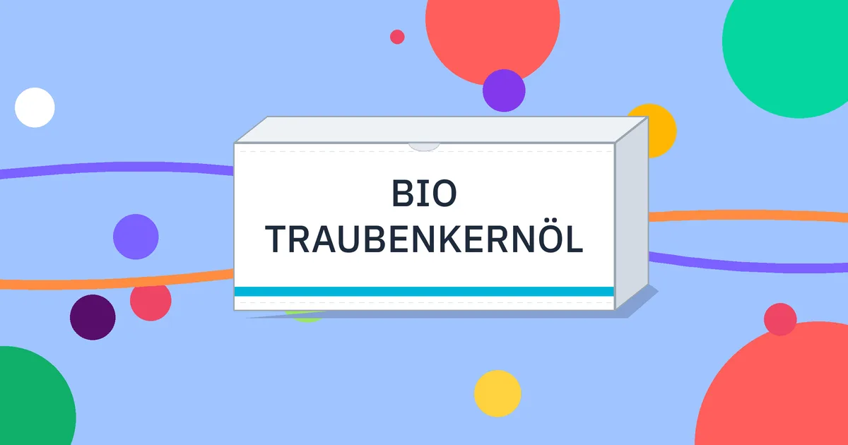 Symbolbild: Packung mit der Aufschrift BIO TRAUBENKERNÖL (PZN 05020177) – Verfügbarkeit und Bezug in Apotheken in Frankfurt am Main