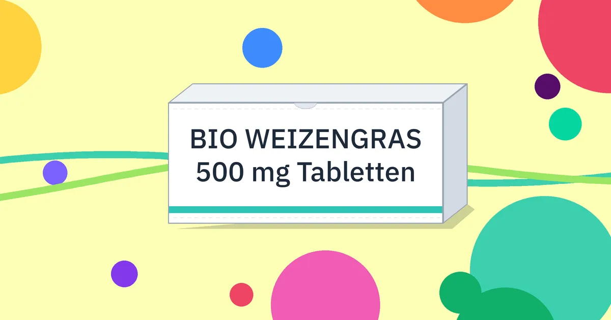 Symbolbild: Packung mit der Aufschrift BIO WEIZENGRAS 500 mg Tabletten (PZN 09463196) – Verfügbarkeit und Bezug in Apotheken in Frankfurt am Main